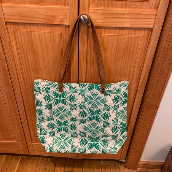 thirty-one | Bags | Jewel By Thirty One Around Town Tote Palm Print ...